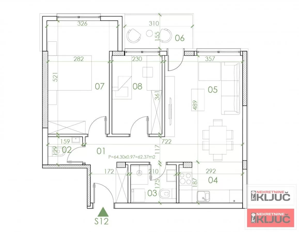 TELEP, 63m2, Dvoiposoban sa pdv, Izgradnja