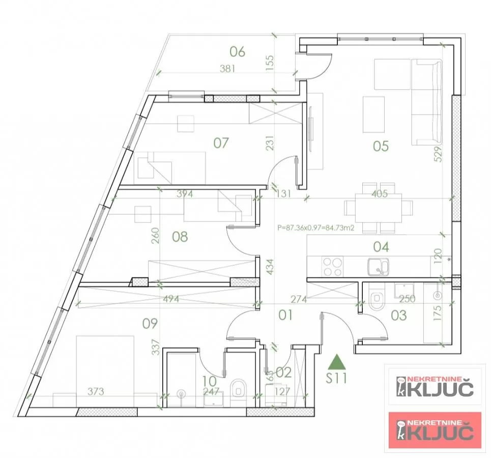 TELEP, 85m2, Četvorosoban sa pdv, Izgradnja