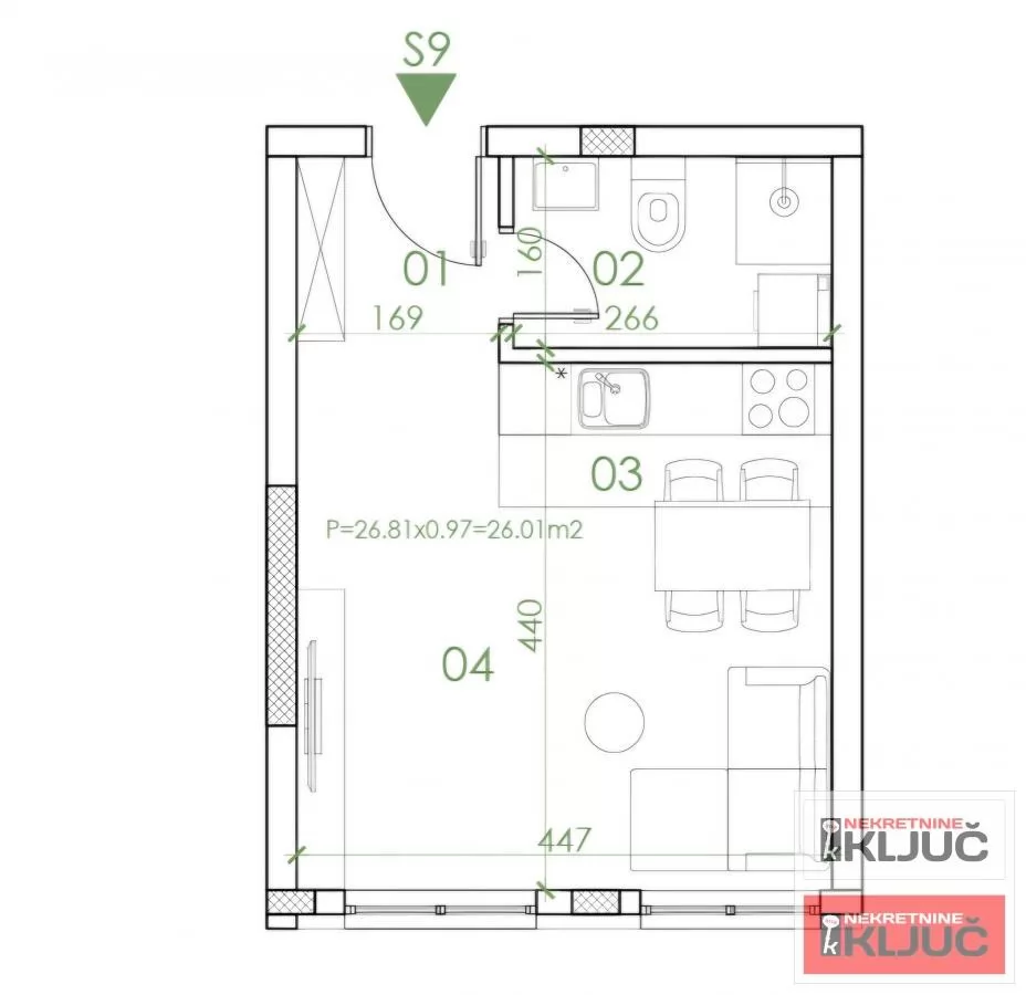TELEP, 26m2, Garsonjera sa pdv, Izgradnja