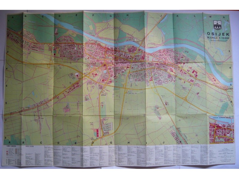 Osijek - plan grada (90x59 cm)