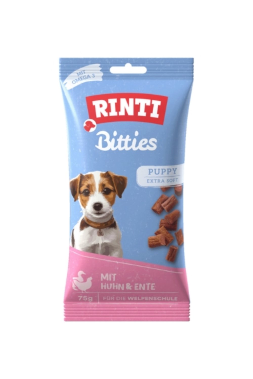 RINTI BITTES PUPPY PILETINA I PACETINA ZA STENCE, POSLASTICA ZA PSE 75G