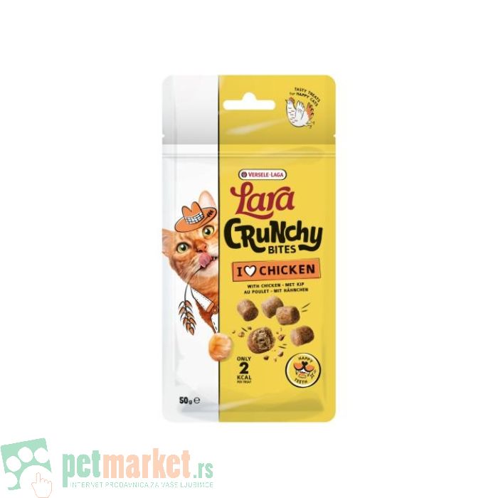 Lara: Poslastica za mačke Crunchy Bites Piletina, 60 gr