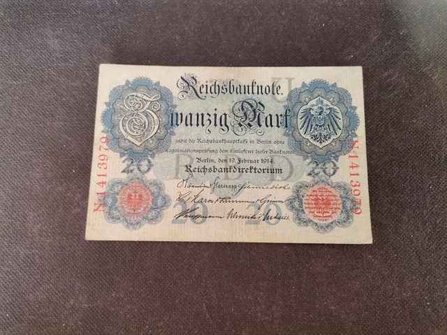 GERMANY 20 MARK 1914 ( 26 )