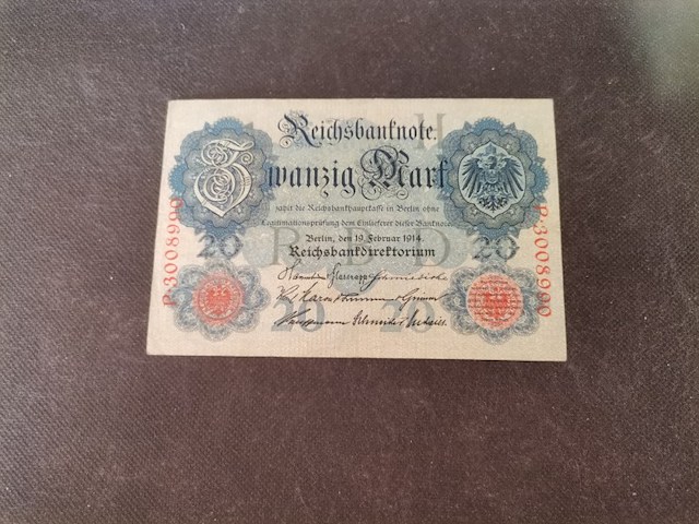 GERMANY 20 MARK 1914 ( 21 )