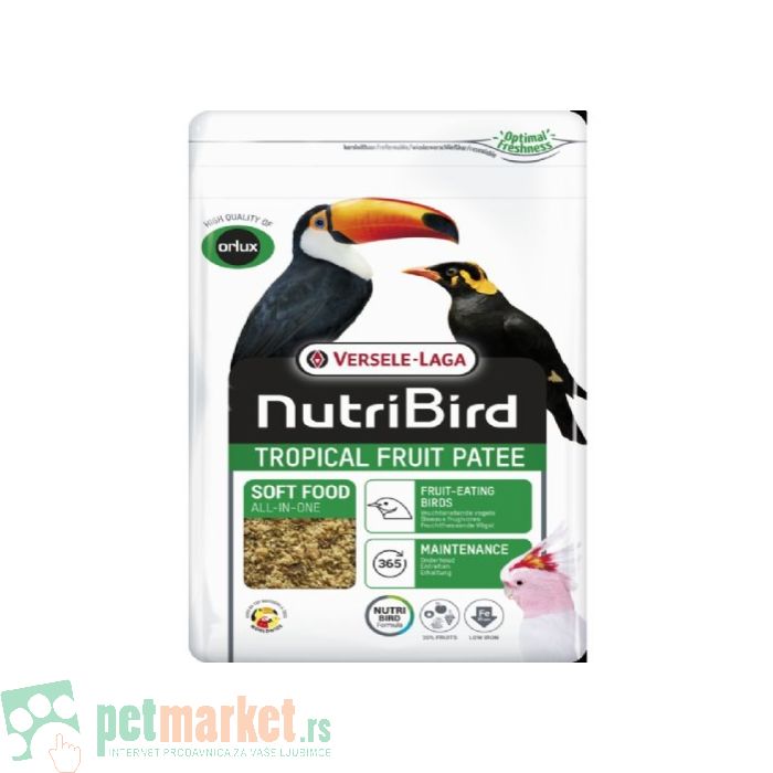 Nutri Bird: Hrana za ptice koje se hrane voćem Tropical Fruit Patee