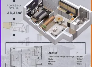 Prodaja Stan - Niš, Palilula: Apelovac - Mokranjčeva - Gabrovačka reka