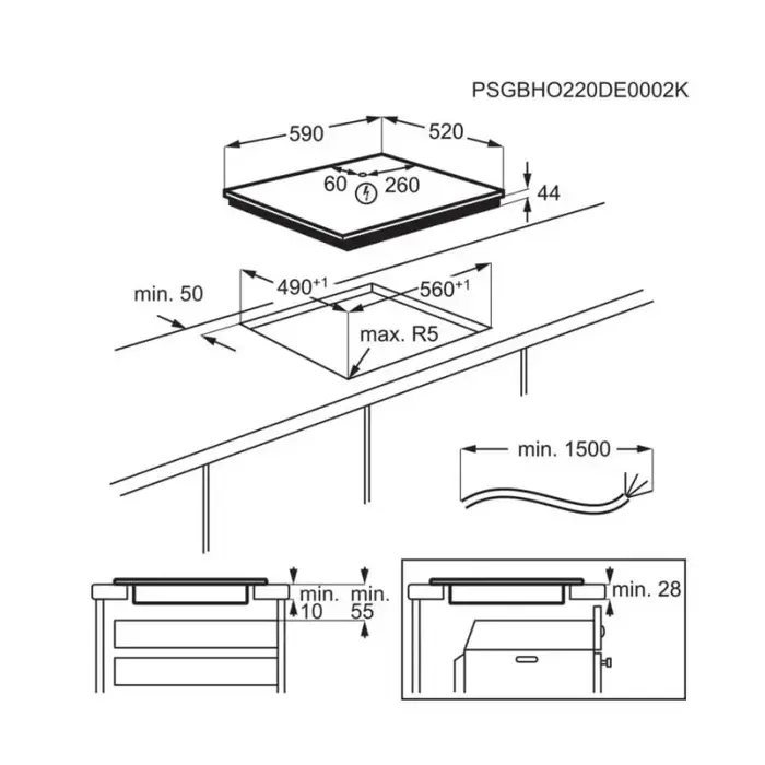 Electrolux ugradna ploča KIV63443CT