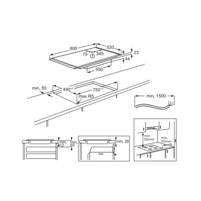 AEG ugradna ploča NIK85M00AZ