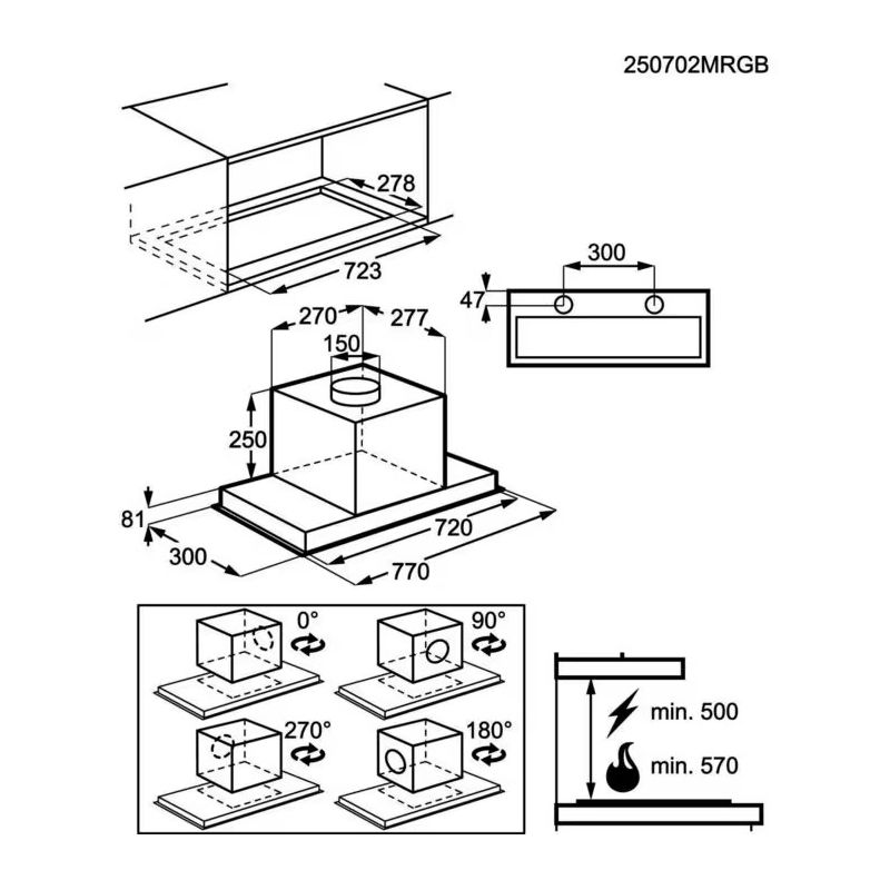 Electrolux ugradni aspirator LFG719X
