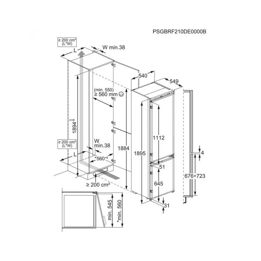 Electrolux ugradni frižider ENC8MC19S