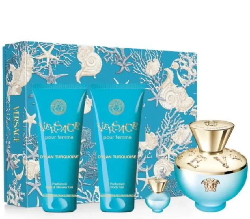 Versace Ženski set Dylan Turqoise, EDT, 50 ml + Losion za telo, 50 ml + Gel za tuširanje, 50 ml
