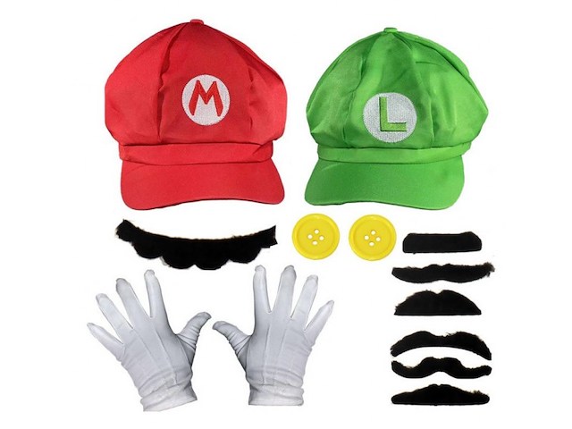 Kostim Set Mario Luigi Za Noć Veštica Halloween Model 1
