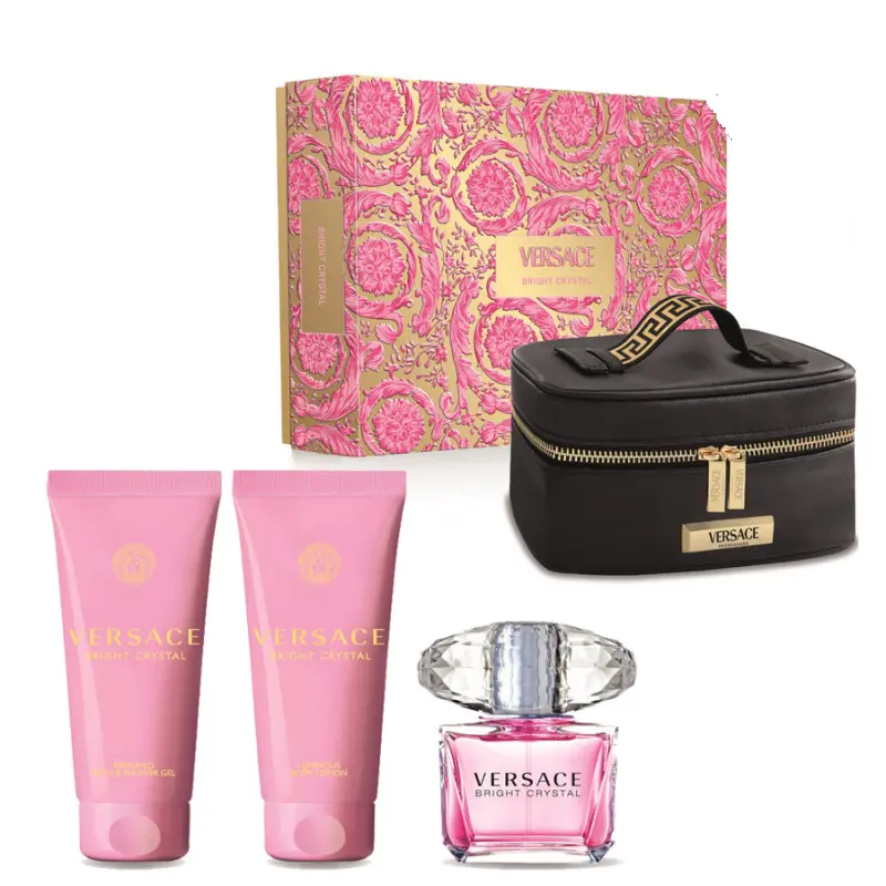 VERSACE Ženski parfemski set Bright cristal EDT 90ml + Body lotion 100ml + Shower gel 100ml + Neseser