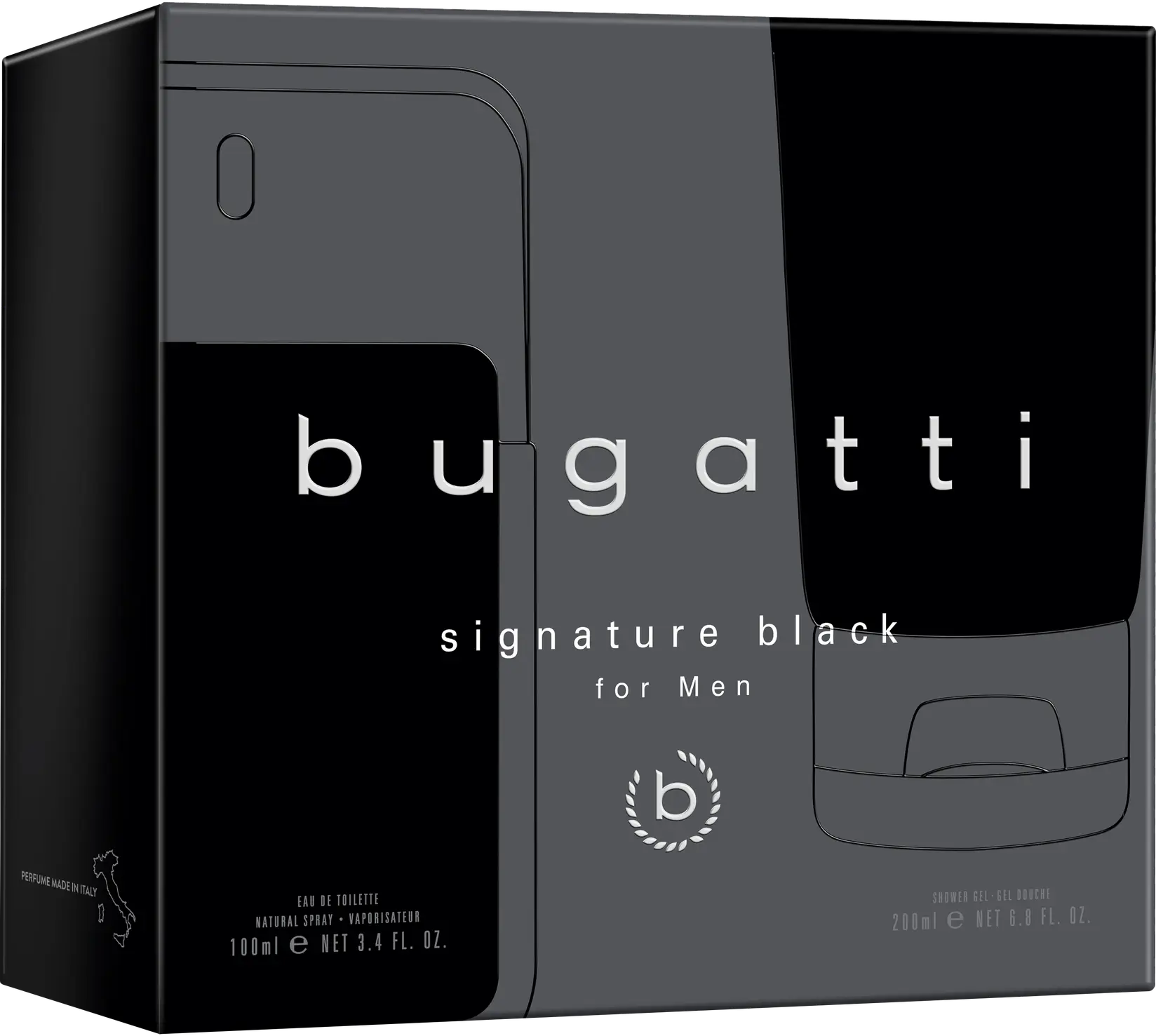 BUGATTI Muški parfemski set Signature black EDT 100ml + gel za tuširanje 200ml