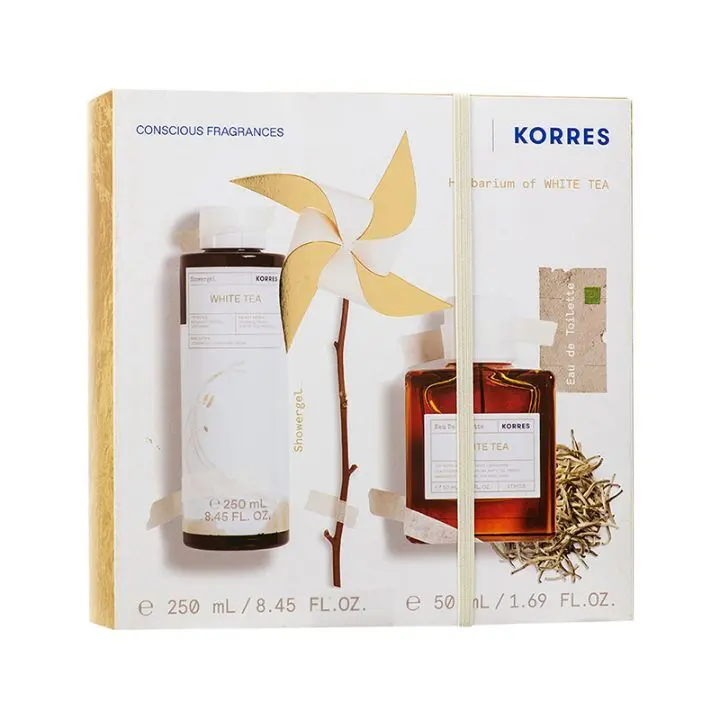 Korres Set za žene Toaletna voda White tea, 50 ml + Gel za tuširanje, 250 ml