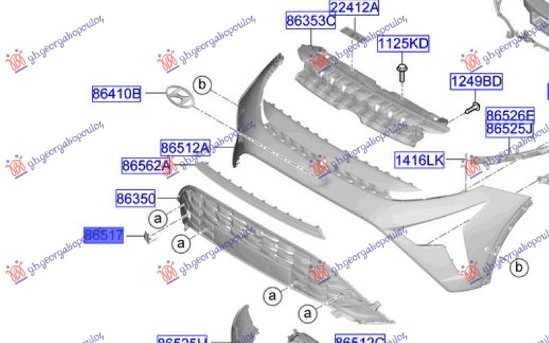 POKLOPAC KUKE PRENDJEG BRANIKA (O) HYUNDAI BAYON (2021-2024) (OEM: 86517Q0AB0)