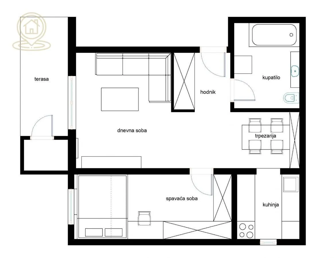 Prodaja, dvosoban stan, 50m², Grbavica, Novi Sad Sve Podlokacije