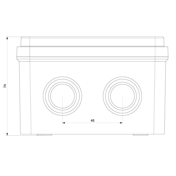 RAZVODNA KUTIJA OG 110x110x74mm PROVIDNI POKLOPAC IP65 ABS MD9061 Adal Pano