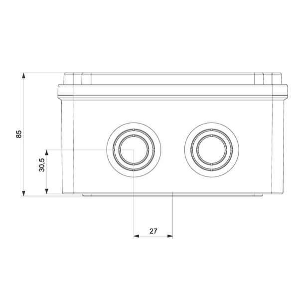 RAZVODNA KUTIJA OG 150x150x80mm PROVIDNI POKLOPAC IP65 ABS MD9063 Adal Pano