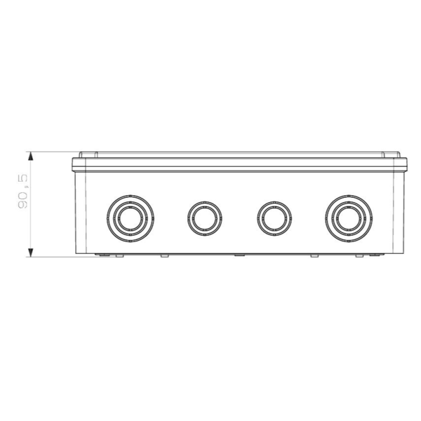 RAZVODNA KUTIJA OG 280x210x74mm PROVIDNI POKLOPAC IP65 ABS MD9067 Adal Pano