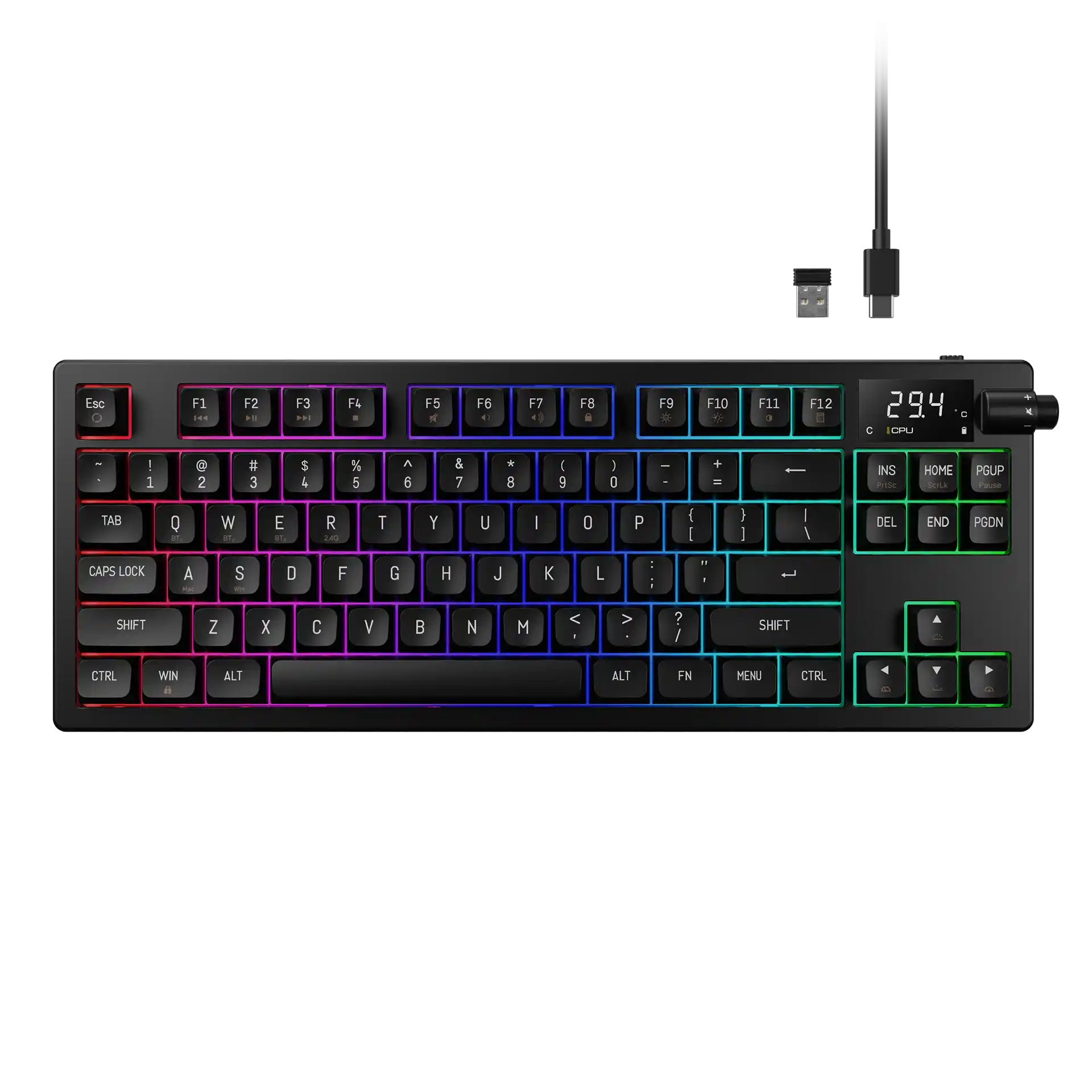 Tastatura Gamdias Hermes M7 Hybrid Mehanička RGB
