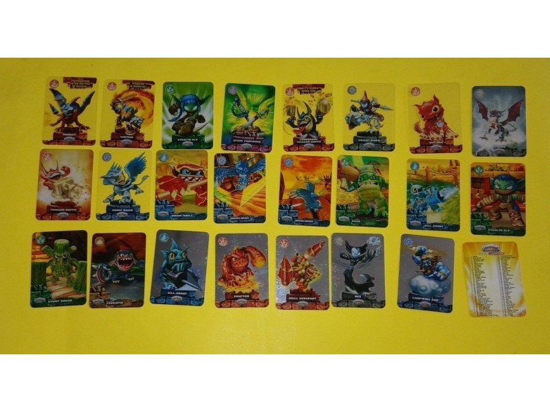 Skylanders Lamincards edibas 24 različitih kartica