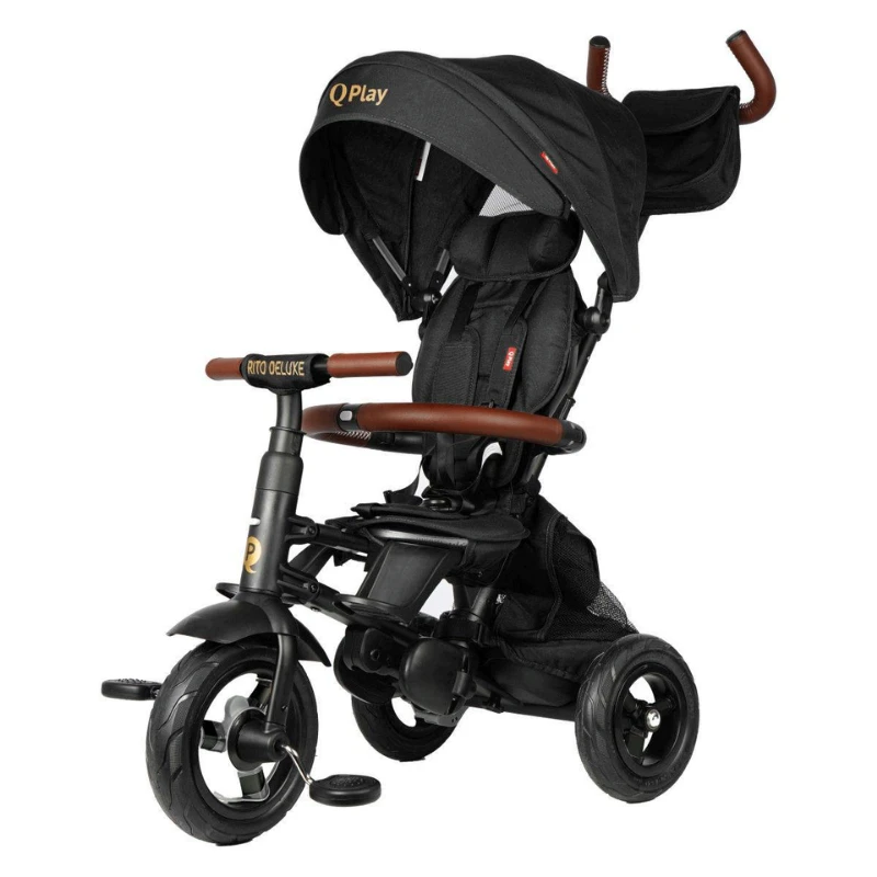 QPlay Rito Deluxe tricikl za decu Black, 10m+