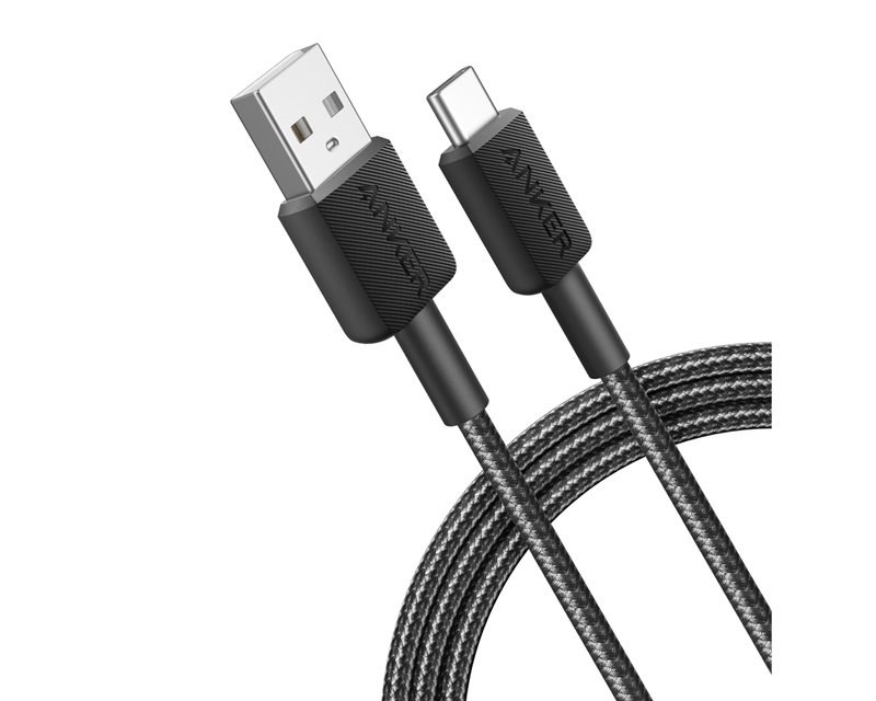 ANKER 322 USB tip-A na USB tip-C kabl M/M 1.8m, 18W, pleteni, crni