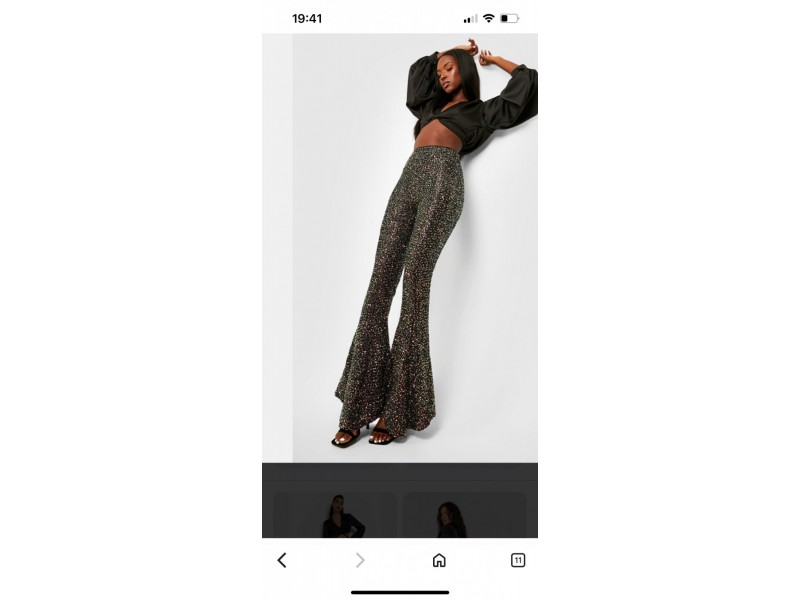 BOOHOO sljokave pantalone