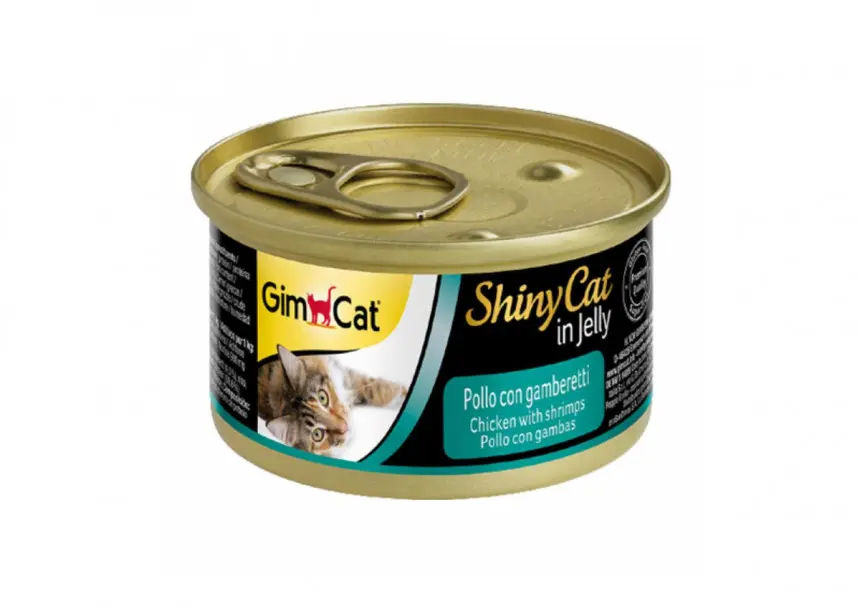 SHINY CAT JELLY piletina i skampi – konzerva za macke 70 g