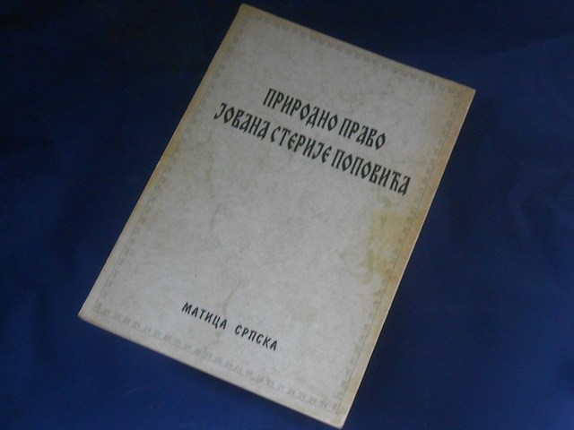 Prirodno Pravo Jovana Sterije Popovića