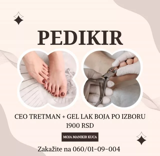 Pedikir tretman GRATIS gel lak po izboru
