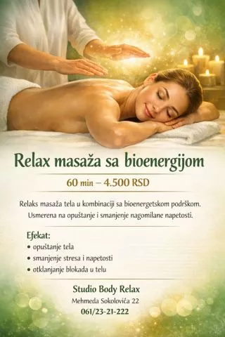 RELAX MASAŽA SA BIOENERGIJOM/ STUDIO BODY RELAX