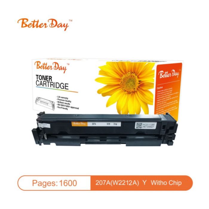 Toner BetterDay 207A(W2212A cip) M255/M283 crg067 zam. kaseta za HP Yellow 1.6k (sa cipom)