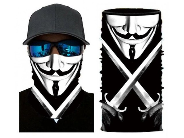 Bandana Marama V For Vendetta Šal Potkapa Maska Kapa M5