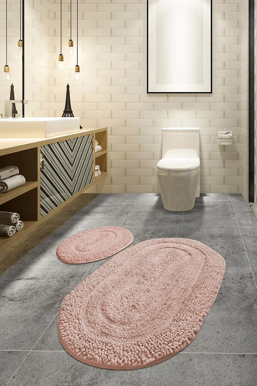 L'essentiel Maison Set 2 prostirke za kupatilo Roze