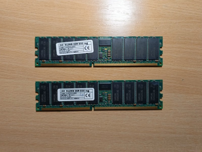 1Gb ddr Ecc memorije (2x512mb)