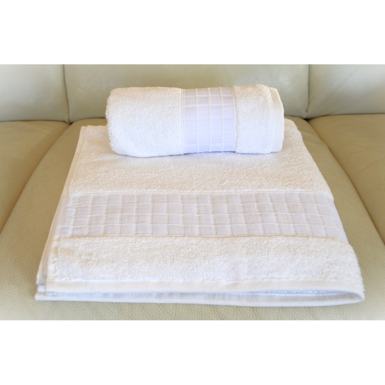 Peškir squares 70X130 450G/M2 beli