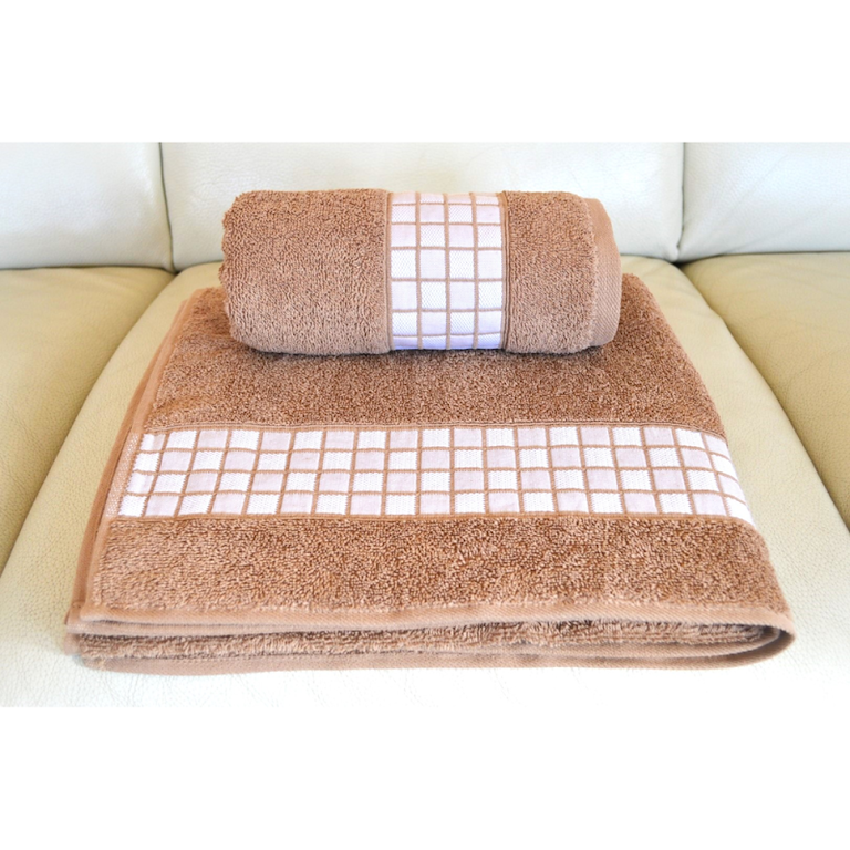 Peškir squares 50X90 450G/M2 braon