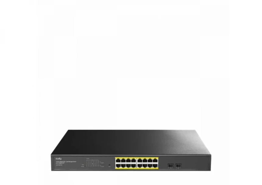 Svič 10/100/1000 16-port Cudy GS1016EPS2 Light Managed PoE+ sa 2x SFP 200W