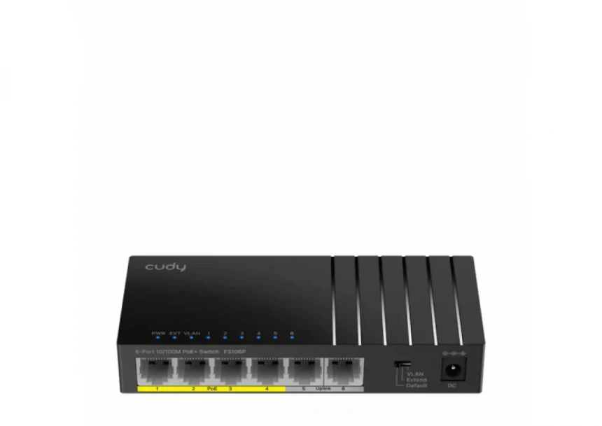 Svič 10/100 6-port Cudy FS106P PoE+/36W/2×Uplink