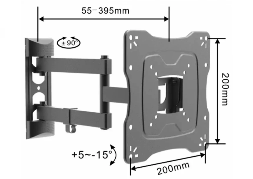 Nosač za TV Linkom 17-42/200x200/30kg/zglobni