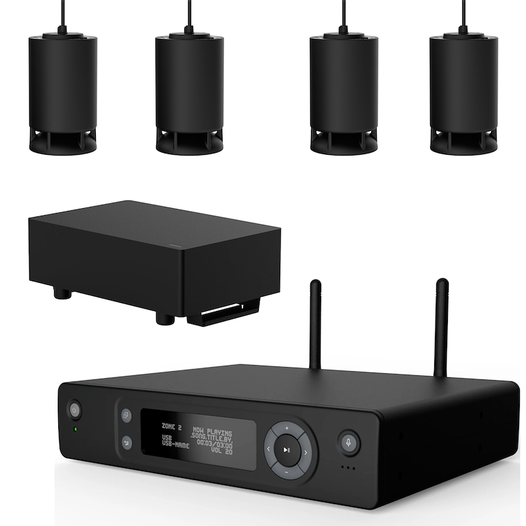 Spottune BUNDLE 6 - Spottune Stream + 4x Omni Cord speaker+Sub