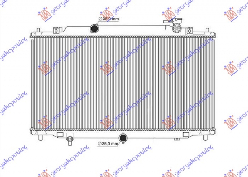 HLADNJAK MOTORA 2.0/2.5 BENZIN (MANUELNI/AUTOMATSKI) (375x733x16) KOYO