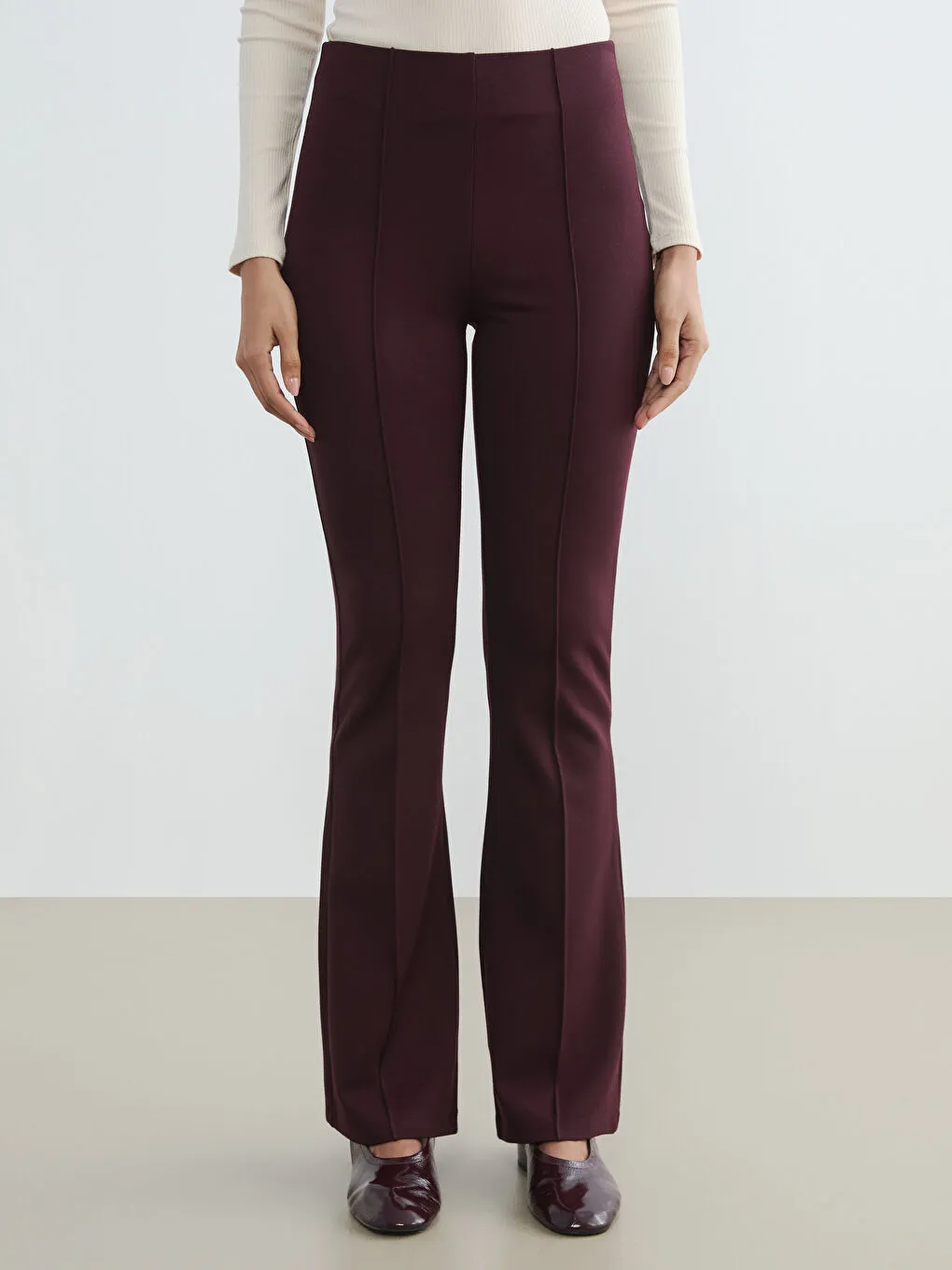 LCWAIKIKI Classic Bordo Pantalone Žena