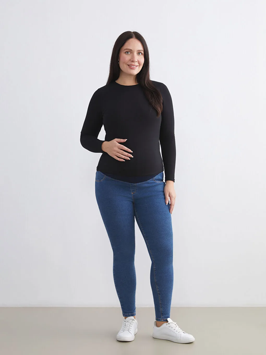 LCW Comfort Farmerke Slim Mom Sa Panelom Za Stomak Za Ženski