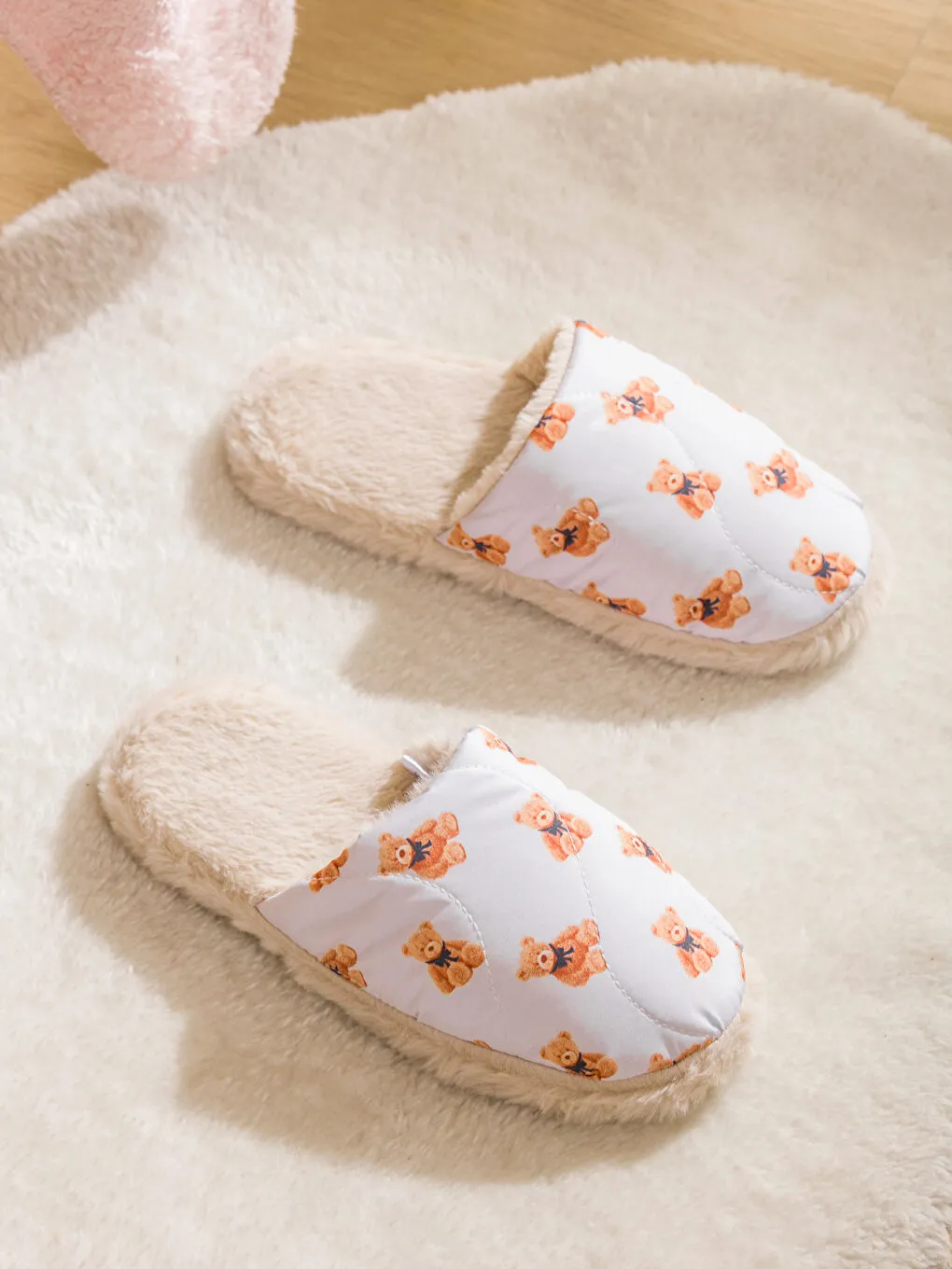 LCW STEPS Bear Teddy Print Ženske Kućne Čizme