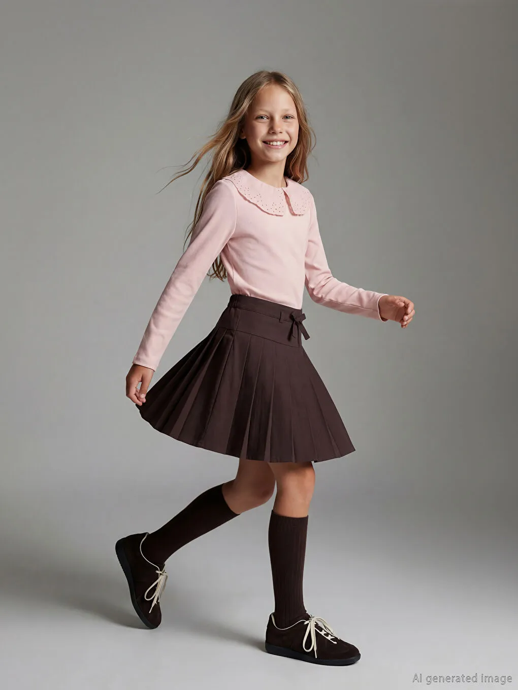 LCW Kids Nabrani Ženski Skort
