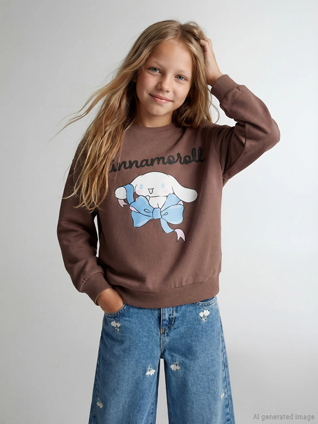 LCW Kids Duks Sa Cinnamoroll Printom Za Devojčice