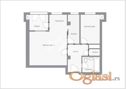 Izdajem udoban dvosoban stan kod Bulevara Oslobođenja !!! ID#5388